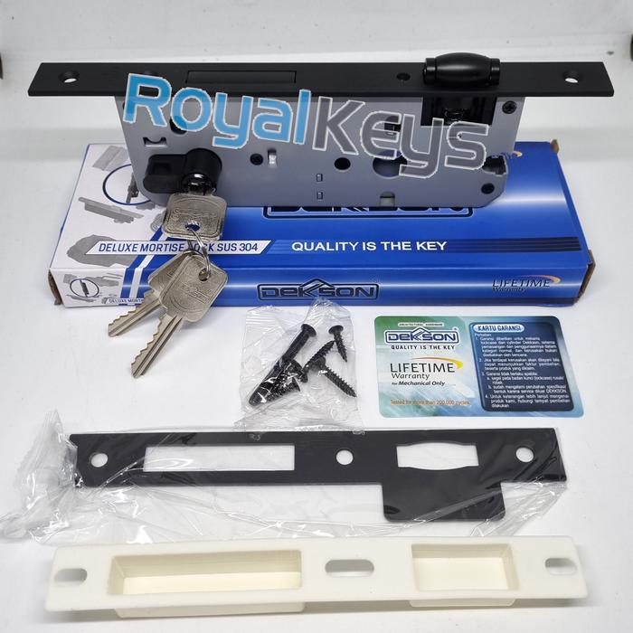 Jual Mortise Lock Dekson Dekkson MTS RL DL 8485 Hitam Body Kunci Pelor ...