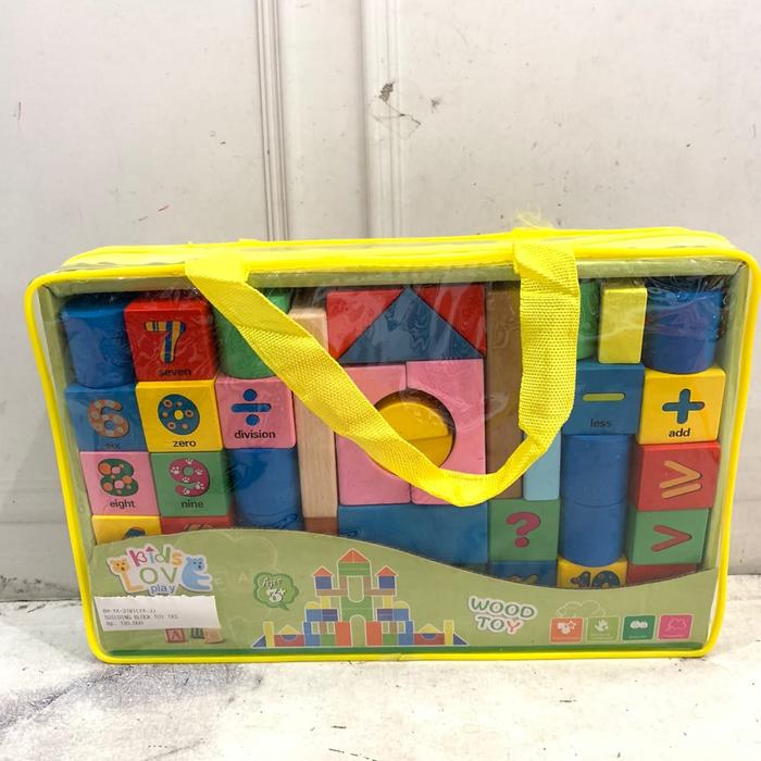Jual Mainan Edukasi Balok Kayu Susun Huruf Angka / Wooden Block Puzzle ...