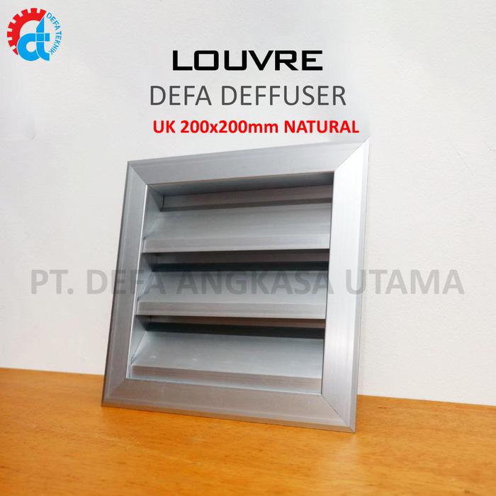 Jual Louvre/Kisi/Jalusi Alumunium Uk 20x20 cm (200x200mm) Natural ...
