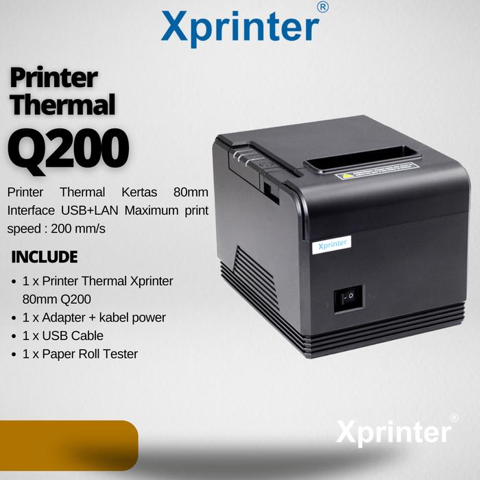 Jual Printer Thermal 80mm Q200 - USB LAN - Xprinter Autocutter - Kab ...