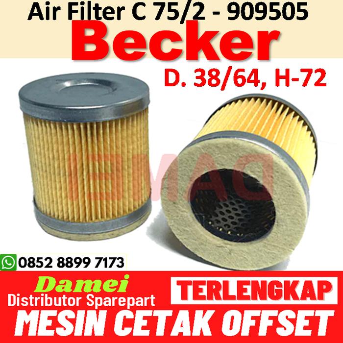 Jual Becker Air Filter Cartridge 909505 Filter Pompa Vakum Becker C75/2 - Kota Bekasi - Damei ...