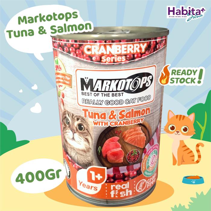 Jual Markotop Tuna & Salmon Kaleng 400 gr Makanan Basah Kucing Best ...
