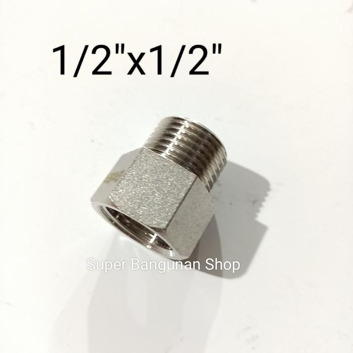 Jual Neple sok kran 1/2"x1/2" / Nepel drat luar 1/2inch x drat dalam 1 ...