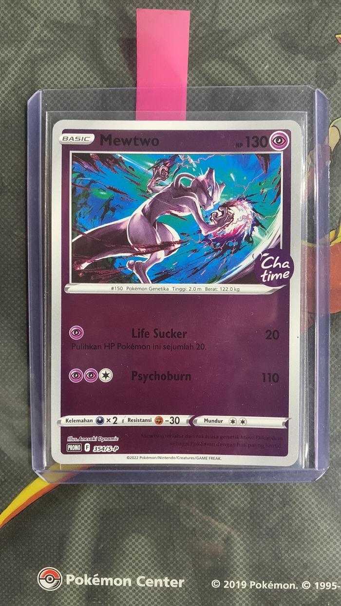 Jual mewtwo chatime promo 1 kartu permainan indo pokemon tcg card set ...