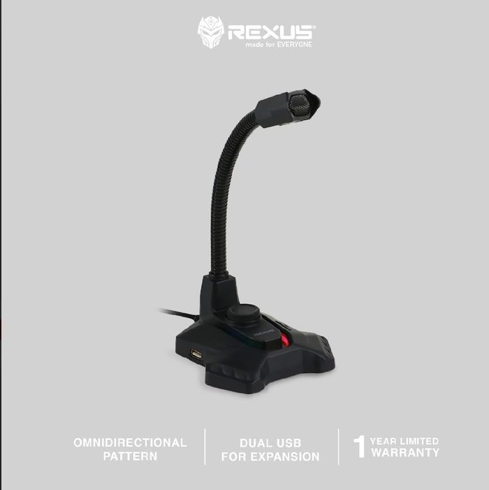 Jual Rexus XORA DM1 USB Microphone RGB Omnidirectional Mic w/ mute button - Kota Bandung - Click ...