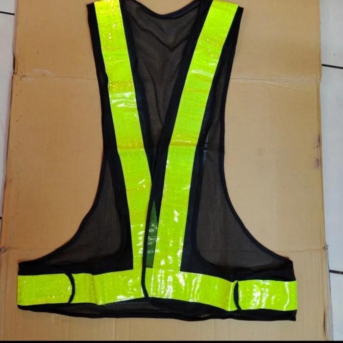 Jual Rompi Safety Jaring Proyek Hitam Model V/ Rompi Jaring V Hitam ...