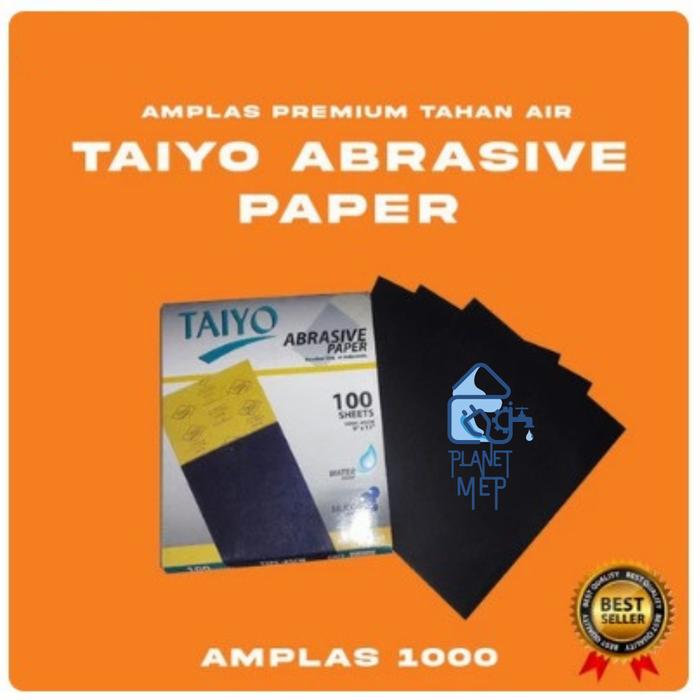 Jual TAIYO AMPLAS AIR / ABRASIVE PAPER / AMPLAS KERTAS LEMBARAN - P100 ...