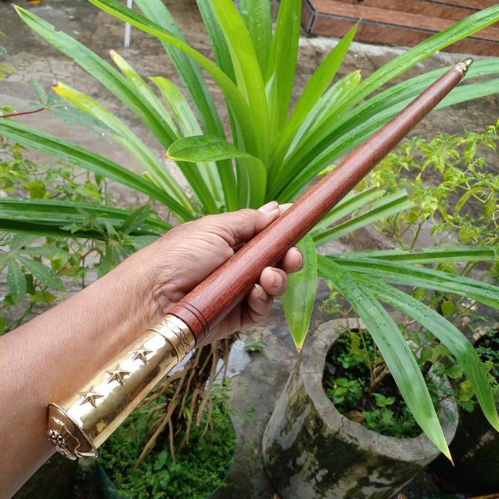Jual Tongkat komando kayu galih asem model full kuningan/TNi/Polri/60 ...
