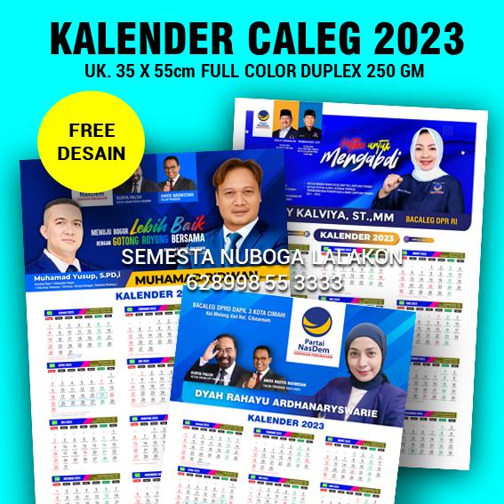 Jual CETAK KALENDER CALEG-PARTAI 2023 | 35 X 55 CM | DUPLEX 250GR - Kab ...