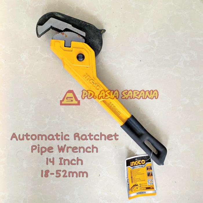 Jual Ratchet Pipe Wrench (14" Inch) INGCO HPW1414 Kunci Pipa Otomatis ...