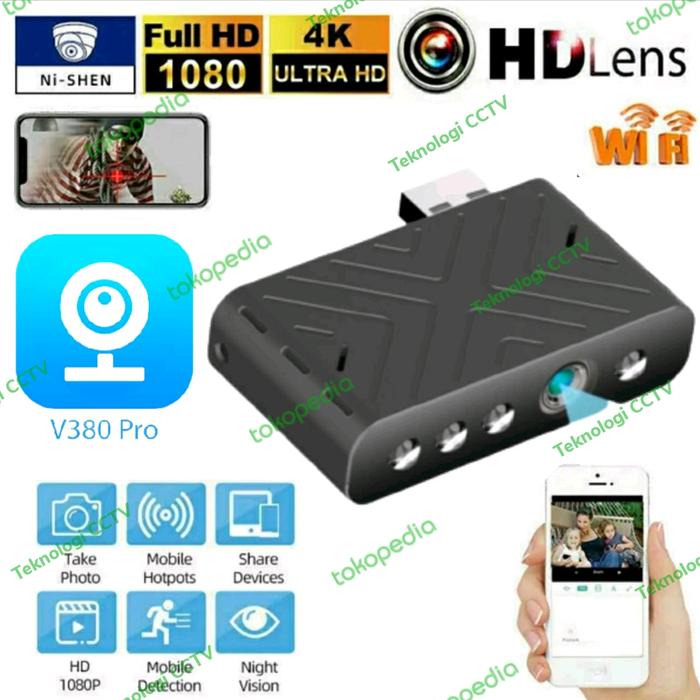 Jual SPY Camera Mini Usb Power Bank IP Camera CCTV Mini V380Pro Wifi ...