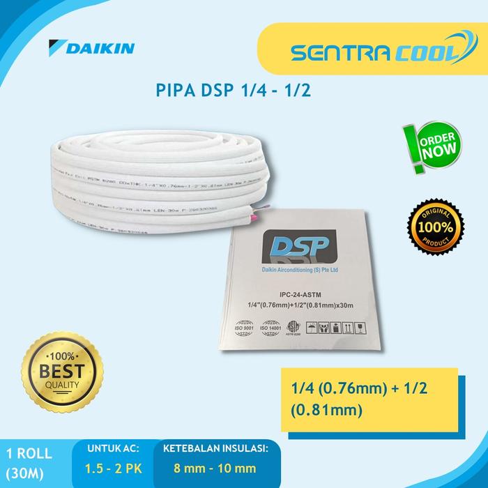 Jual Pipa AC DSP 1/4 1/2 (1pk - 2pk) Per Roll 30 meter - Kota Tangerang ...