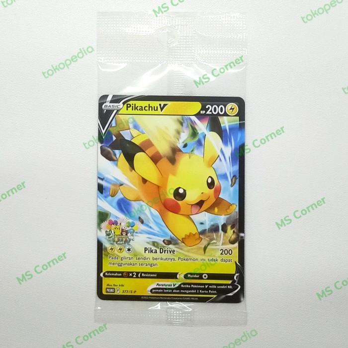 Jual Pikachu V Promo 377/S-P kartu Pokemon TCG Indonesia - Kota Tangerang Selatan - MS Corner ...
