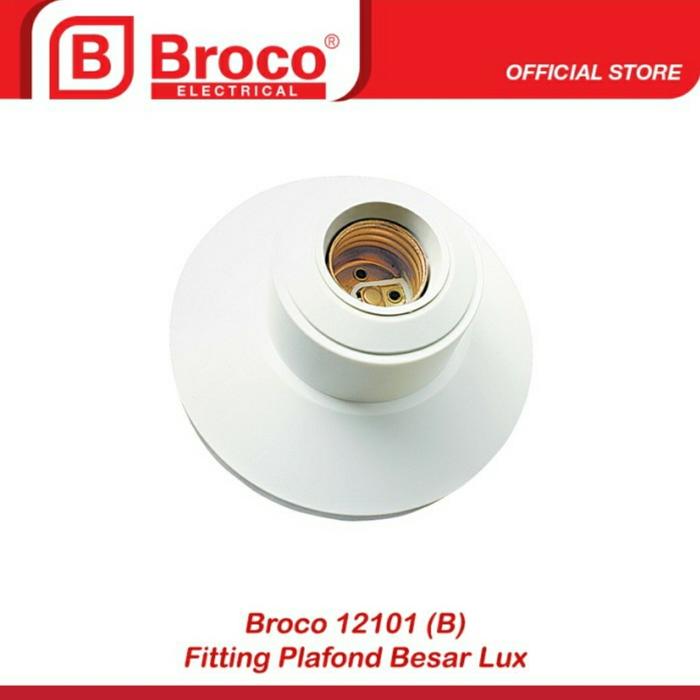 Jual Broco Lux Fitting Plafon | Bulat 12101 Gracio White E27 - Kab ...