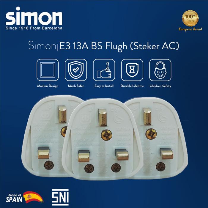 Promo Steker AC Simon E3 13A BS Flugh - Jakarta Barat - Simon Official Store | Tokopedia