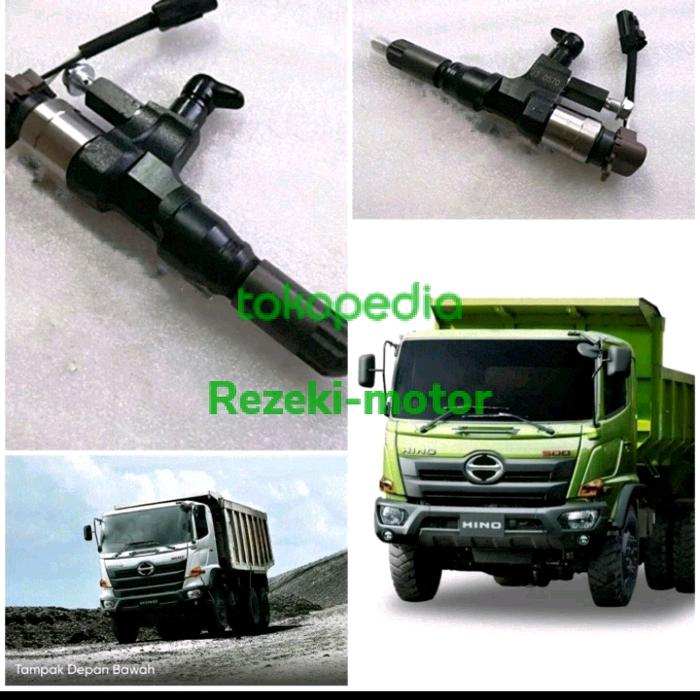 Jual INJECTOR ASLI HINO 500 FM285 FM260JD/JW 23670-E0570 RAIL INJECTOR ...