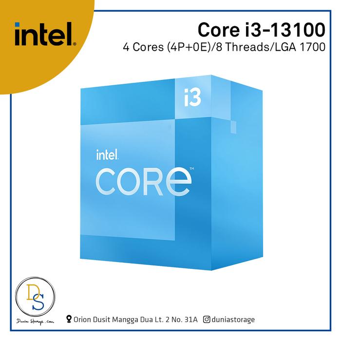 Promo INTEL Core i3 13100 4 Core 8 Threads Alder Lake LGA1700 Processor ...