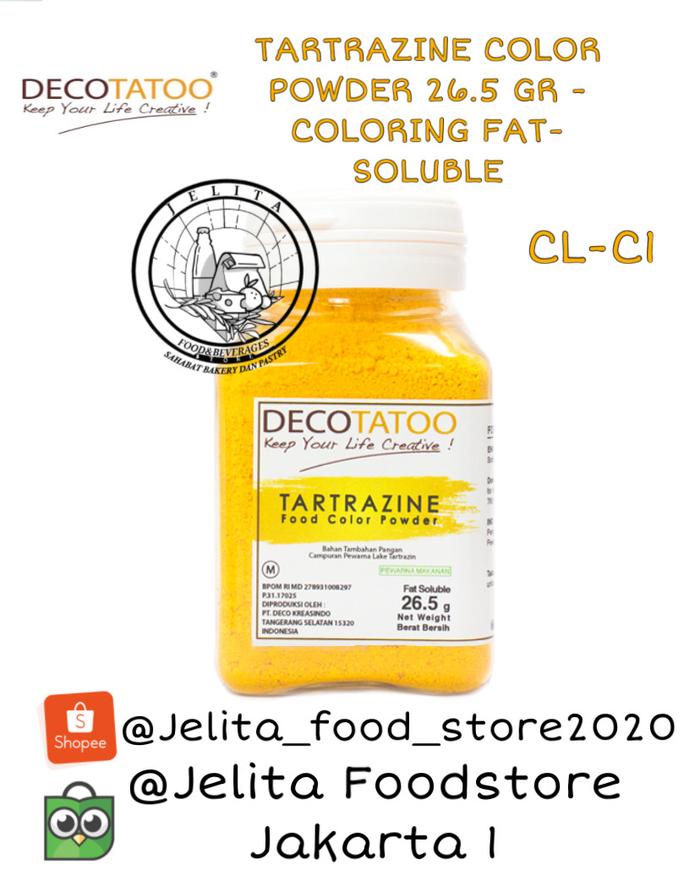 Jual Decotatoo TARTRAZINE COLOR POWDER 26.5 GR - COLORING FAT-SOLUBLE ...