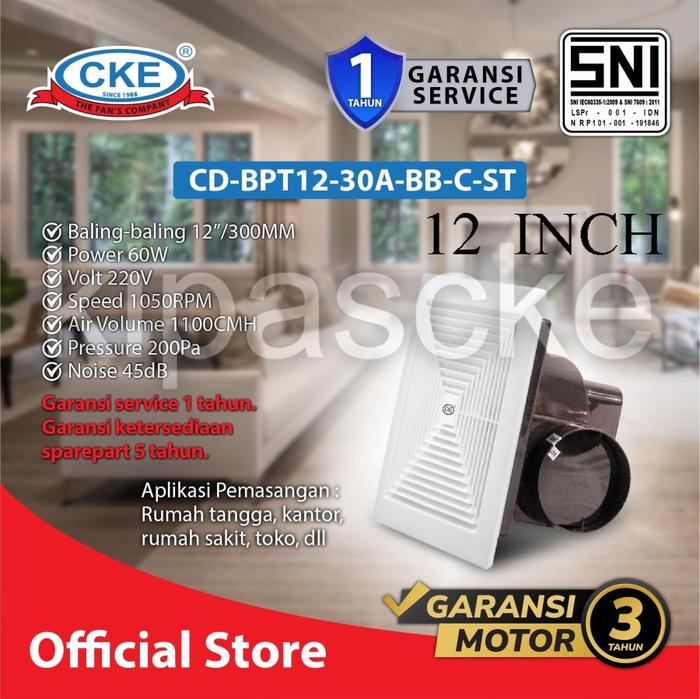 Jual Exhaust Fan 12 Inch Hexos Plafon Ducting Penghisap udara Heksos ...