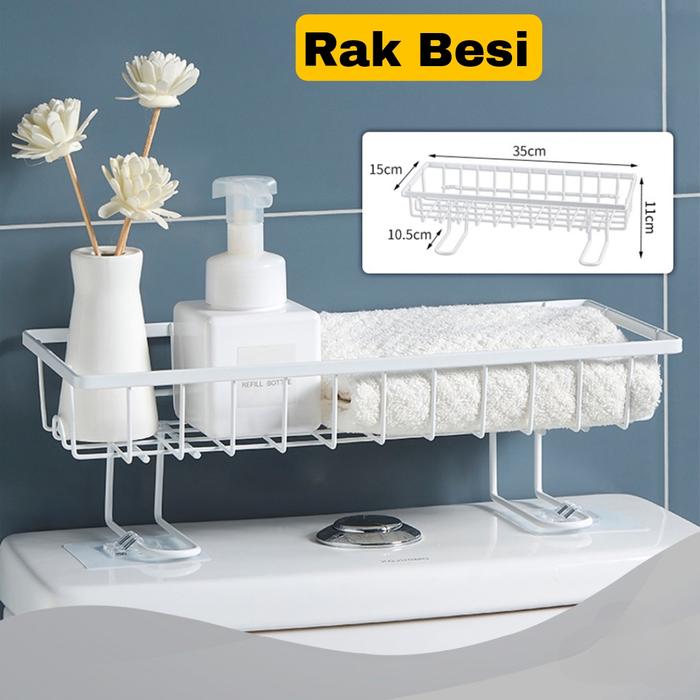 Jual Rak Besi Kamar Mandi Toilet Wc Susun Tempat Penyimpanan Tisu Sabun ...