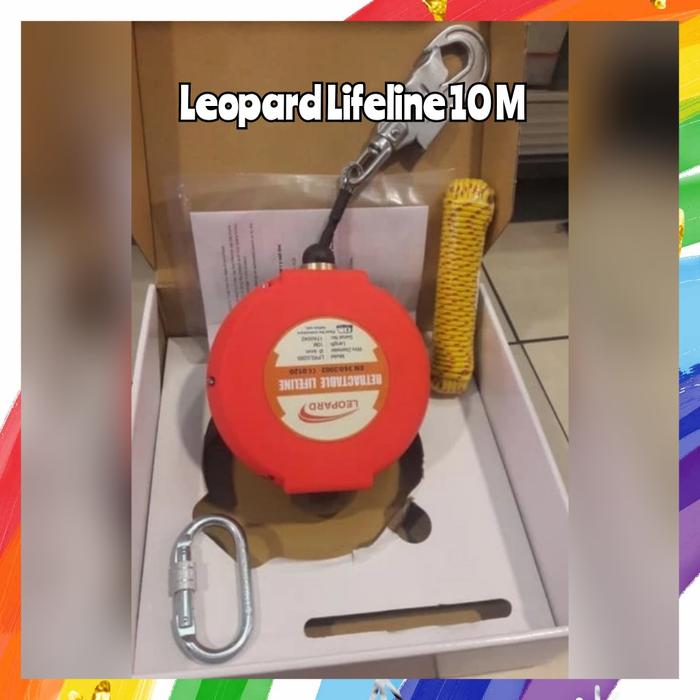 Jual Retractable lifeline 10 M fall arrester safety belt leopard LP0285 ...