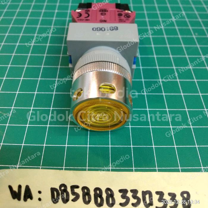 Jual Idec Push Button Lamp Yellow ALFW29911D-Y-24V 22mm, TW Series, 1NO ...