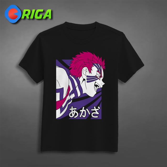 Jual ORIGA 1042 - Kaos DEMON SLAYER - KIMETSU NO YAIBA - AKAZA - Anime ...
