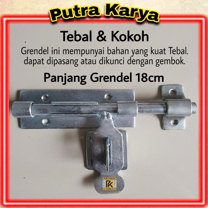 Jual Grendel Pagar Besi Gembok, Slot Samping Pintu, Gebyog, Slot Omni ...