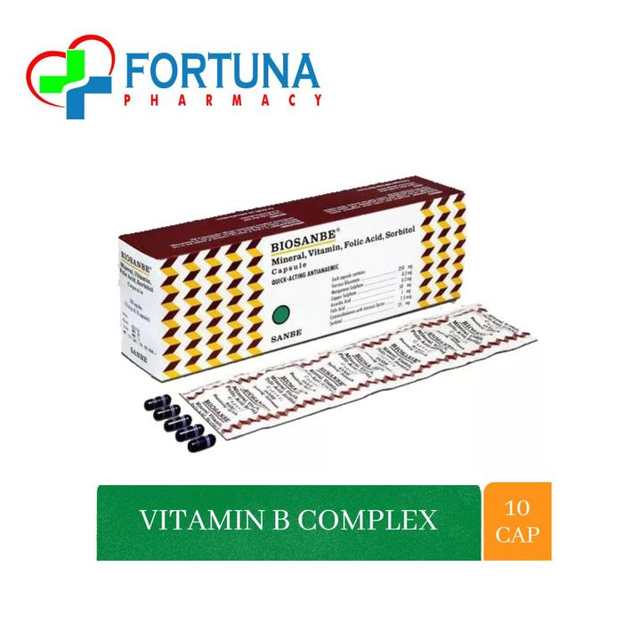 Jual BIOSANBE MINERAL, VITAMIN, FOLIC ACID 1 STRIP ISI 10 TABLET - Kota ...