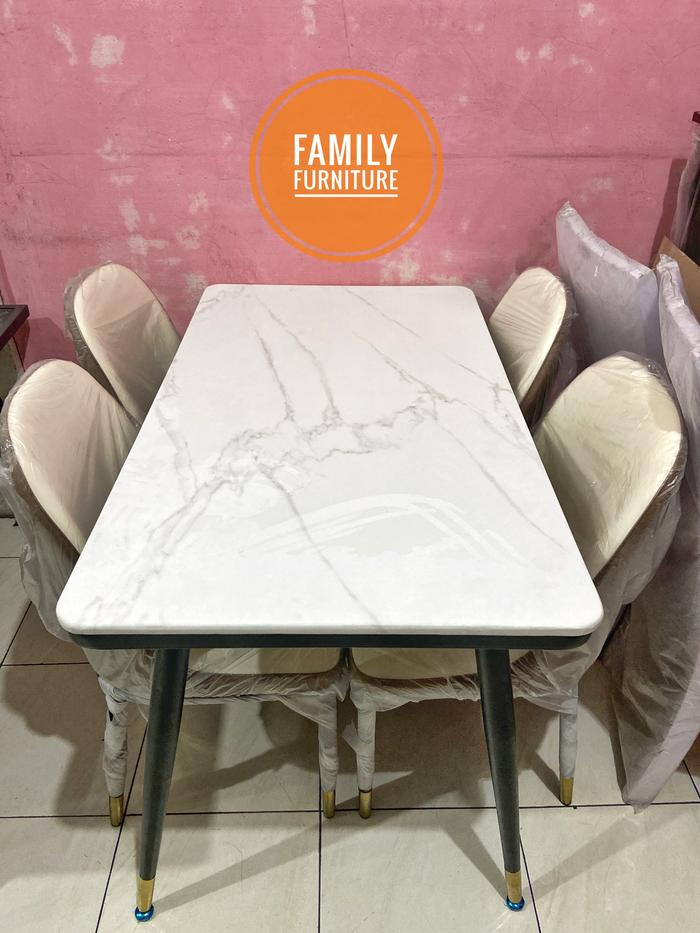 Jual Meja Makan 4 Person Daun Meja Marmer Minimalist Import - Kota ...