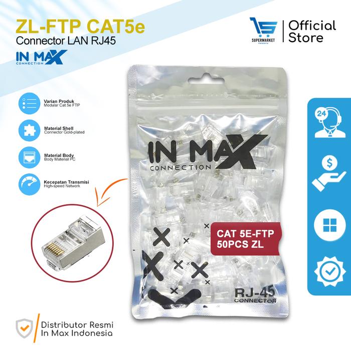 Jual Konektor Rj45 Connector RJ45 FTP CAT5e 1Pack 50 Pcs - Kota ...