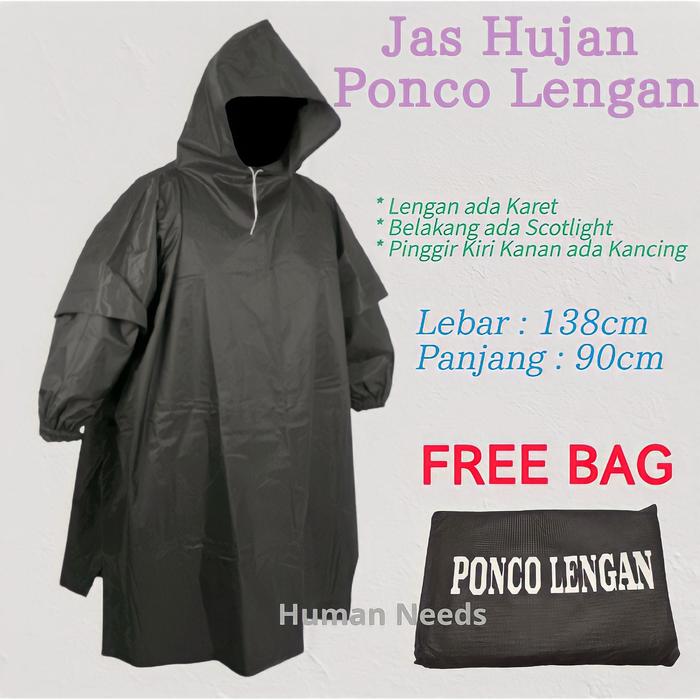 Jual Jas Hujan Ponco Lengan bahan Mirip Axio Tebal Besar/Mantel Poncho - Jakarta Utara - Human ...