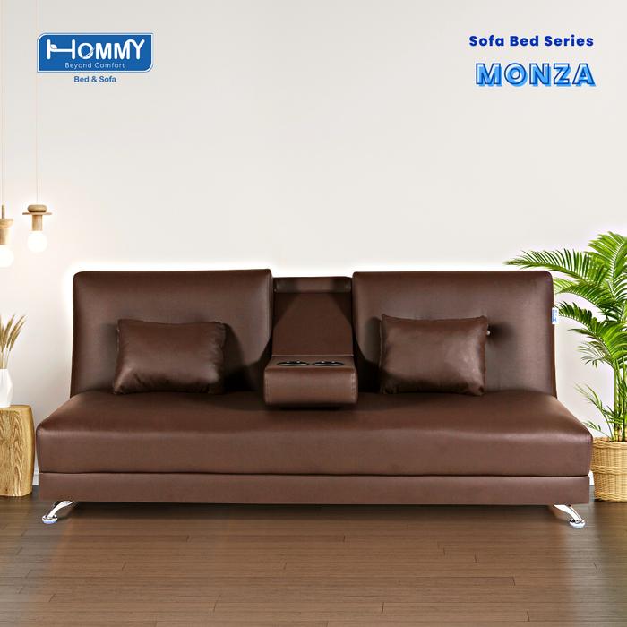 Promo SOFA BED MONZA HOMMY (Sofa dengan CUP HOLDER) - Oscar, Light Grey ...