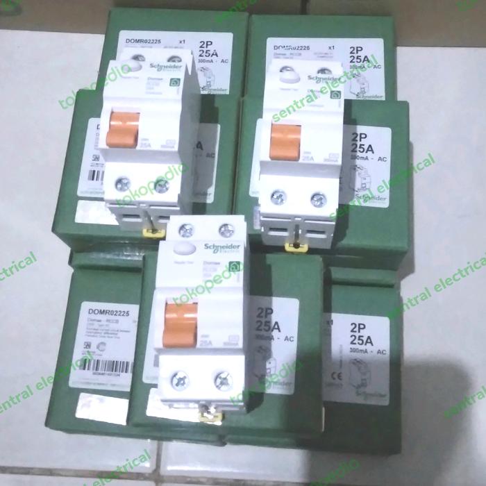 Jual RCCB ELCB 2P 25A 30MA SCHNEIDER 2PHAS DOMR01225 1P+N 25 AMP - Jakarta Pusat - sentral ...