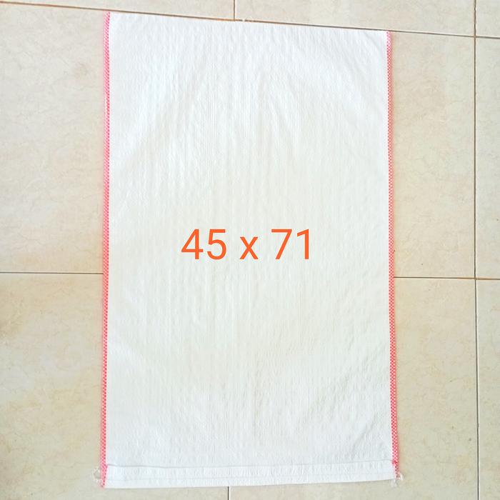 Jual Karung beras 25 kg polos putih susu, jenis doff ukuran 45x71 [baru ...