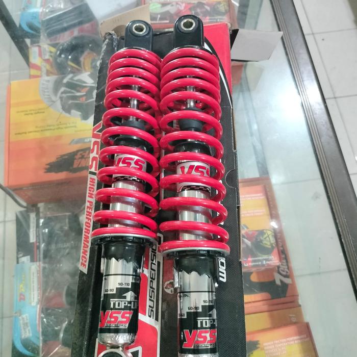 Jual shockbreaker shock belakang YSS top up 340mm chrome/red merah ...