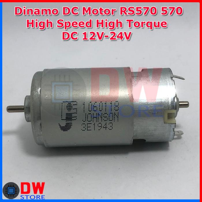 Jual Dinamo DC Motor 570 12V 18V 24V Rpm High Speed High Torque RS-570 ...
