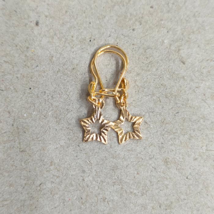 Jual anting desi bandul bintang bolong 1/2 gram emas muda - Kota Bandar ...
