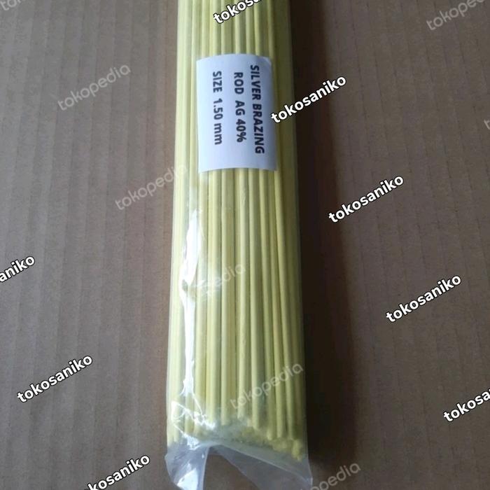 Jual KAWAT LAS PERAK (SILVER BRAZING ROD)AG40% KUNING DIAMETER 1.5MM ...