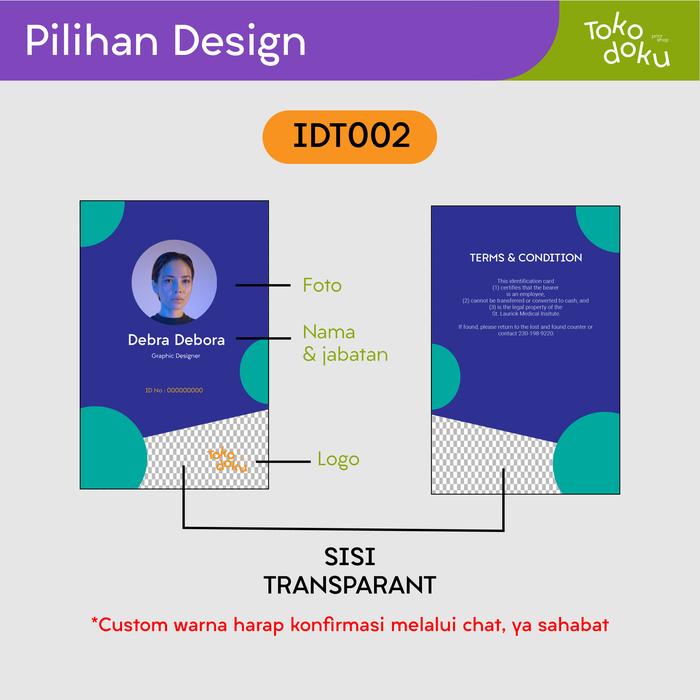 Jual Cetak Kartu ID Card custom 1 muka /2 muka / Print IDCard ...
