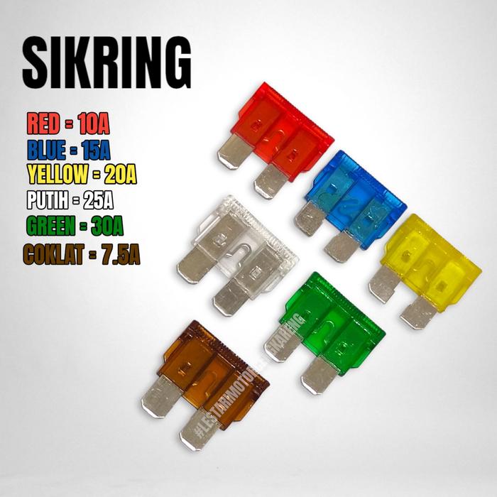 Jual FUSE SEKRING SIKRING DX TANCAP TUSUK BESAR DX 10A 15A 20A 25A 30A ...