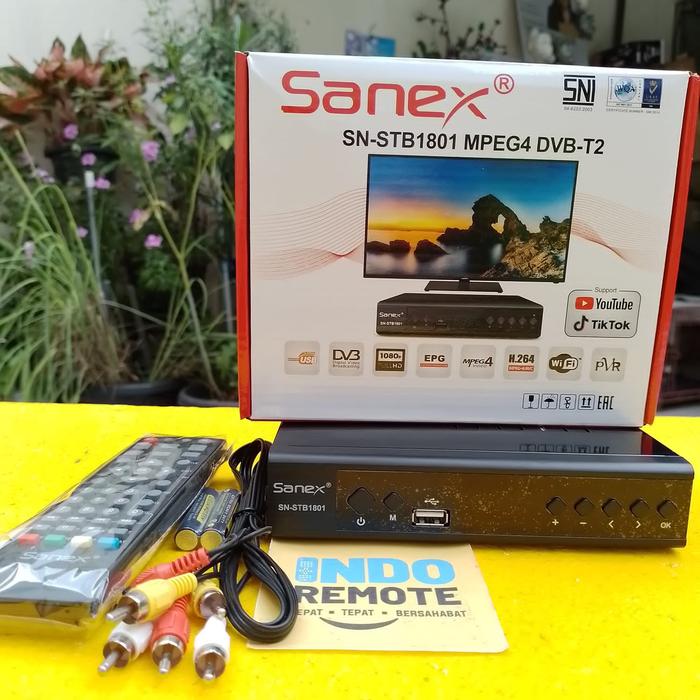 Jual SET TOP BOX TV DVB-T2 STB SANEX SN-STB1801 MPEG4 SNI ORIGINAL - Jakarta Barat - IndoRemote ...