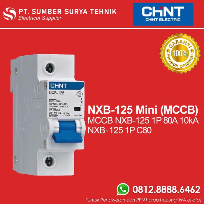 Jual Mini (MCCB) "NXB-125 1P C80" 80A 10kA CHINT - Jakarta Pusat - Toko Sumber Surya | Tokopedia