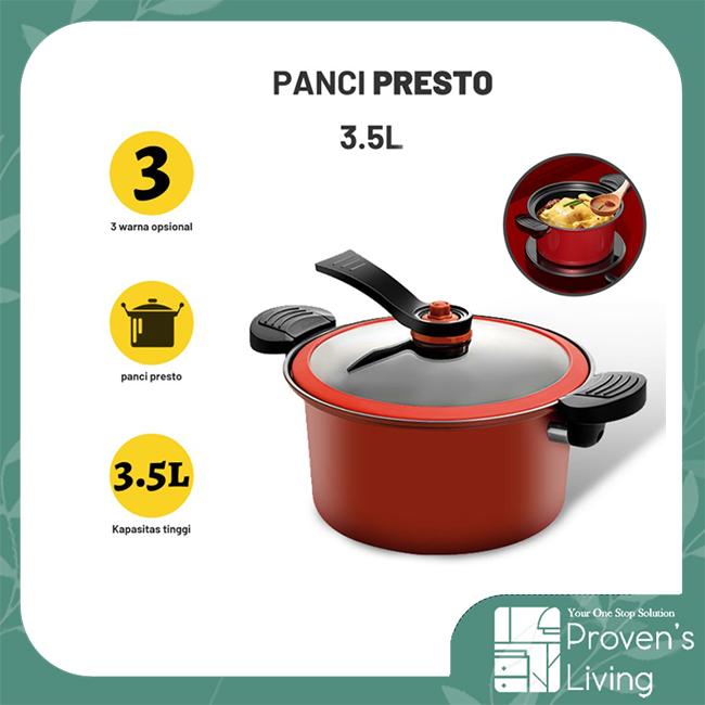 Jual Panci Presto Totipotent Micro Pressure Cooker Pot 3.5L Anti Lengket - Jakarta Utara ...