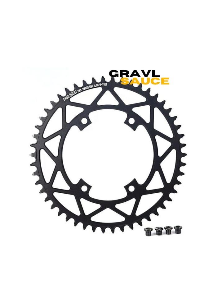 Jual pass quest chainring 46T BCD 110 shimano GRX crank arm 4 bolt ...