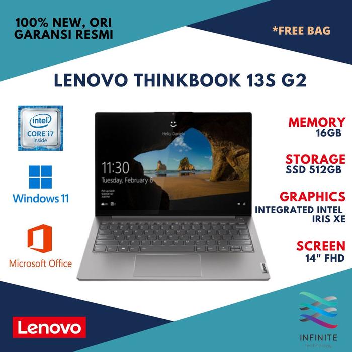 Jual LENOVO THINKBOOK 13s G2 HSID i7 1165G7 16GB SSD 512GB Win11 PRO 1Y PS - Kota Surabaya ...