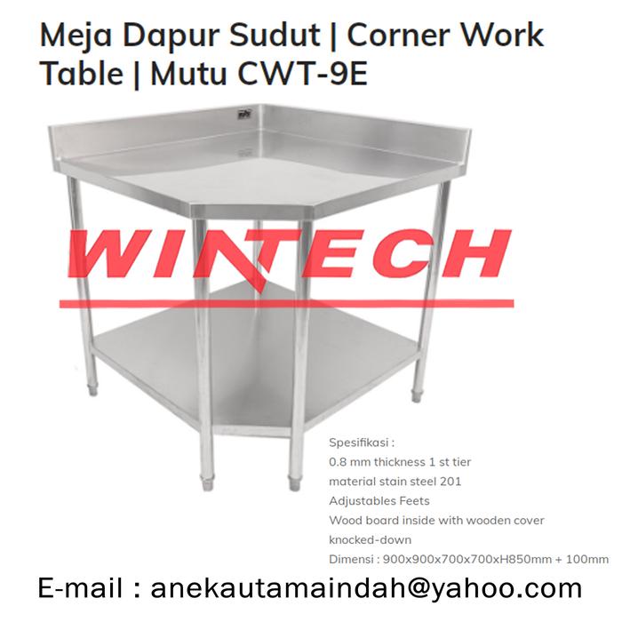 Jual CWT-9E Meja Dapur Sudut - Corner Work Table Stainless - Meja Kerja ...