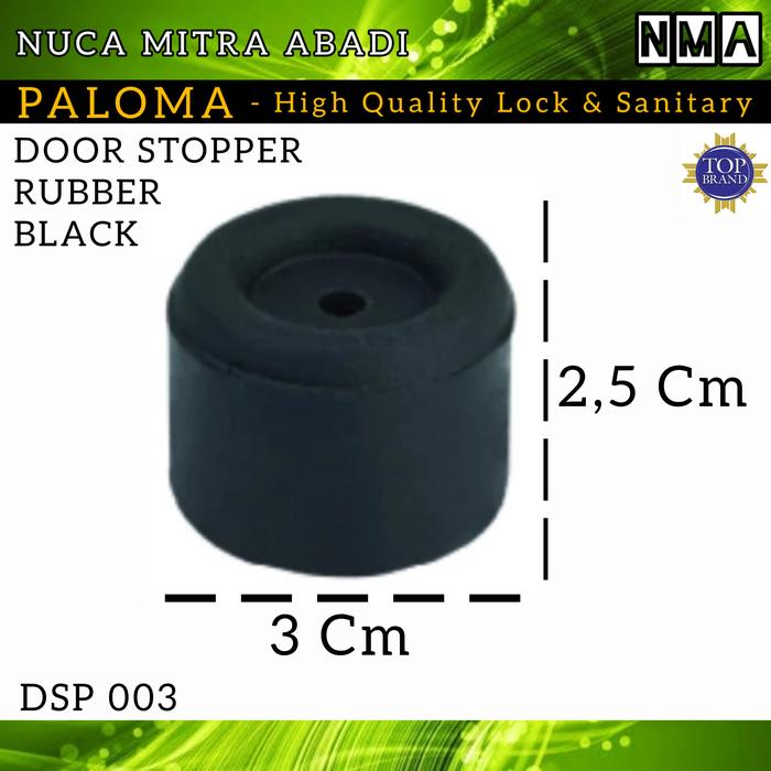 Jual DOOR STOPPER PENAHAN PINTU KARET RUBBER LANTAI HITAM PALOMA DSP ...