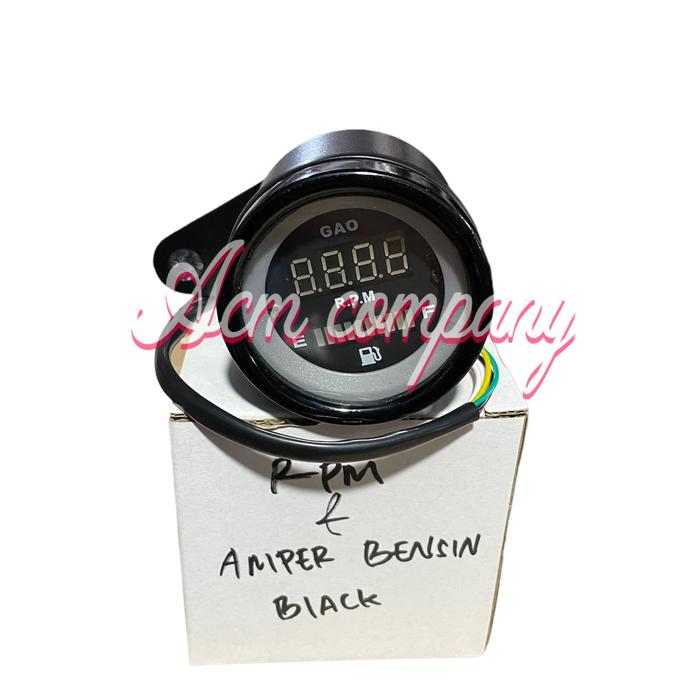 Jual Speedometer Digital LED Rpm Plus Amper Bensin 12Volt Motor Mobil ...