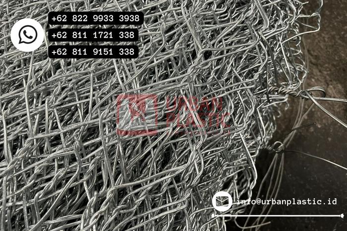 Jual Kawat Bronjong Galvanis SNI 2 x 1 Urban Plastic Mesh 10 x 12 ...